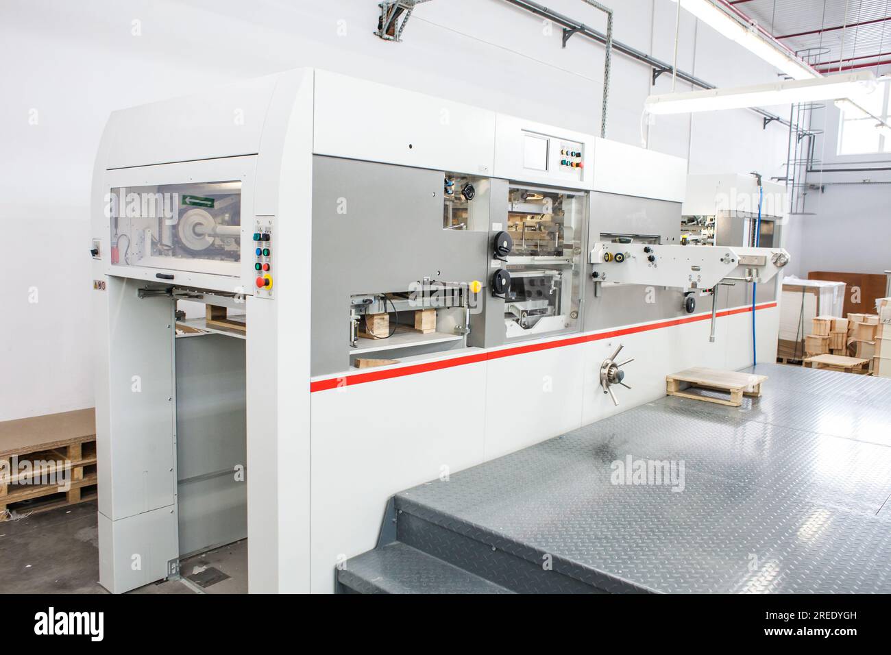 The equipment for a press. Offset machine at the printing manufacturing ...