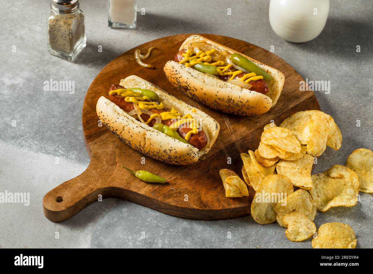 Homemade Chicago Style Maxwell Street Polish Sausage with Mustard and ...