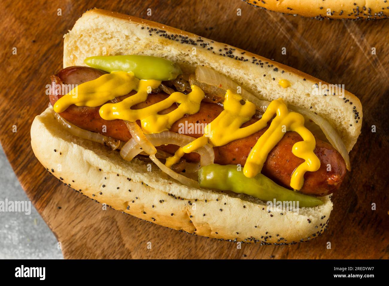 Homemade Chicago Style Maxwell Street Polish Sausage with Mustard and ...