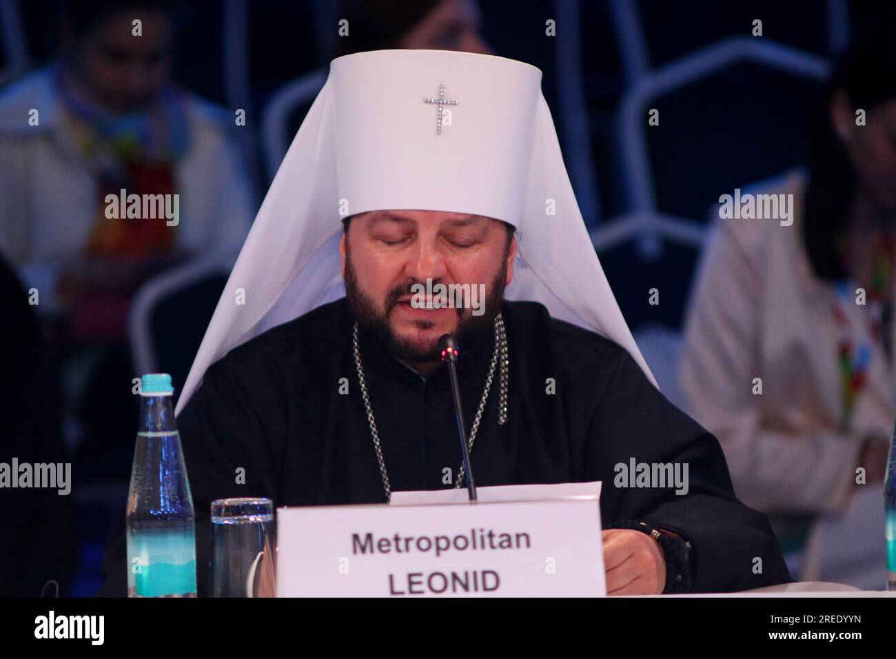 Patriarchal Exarch of Africa Metropolitan Leonid of Klin, attends a ...