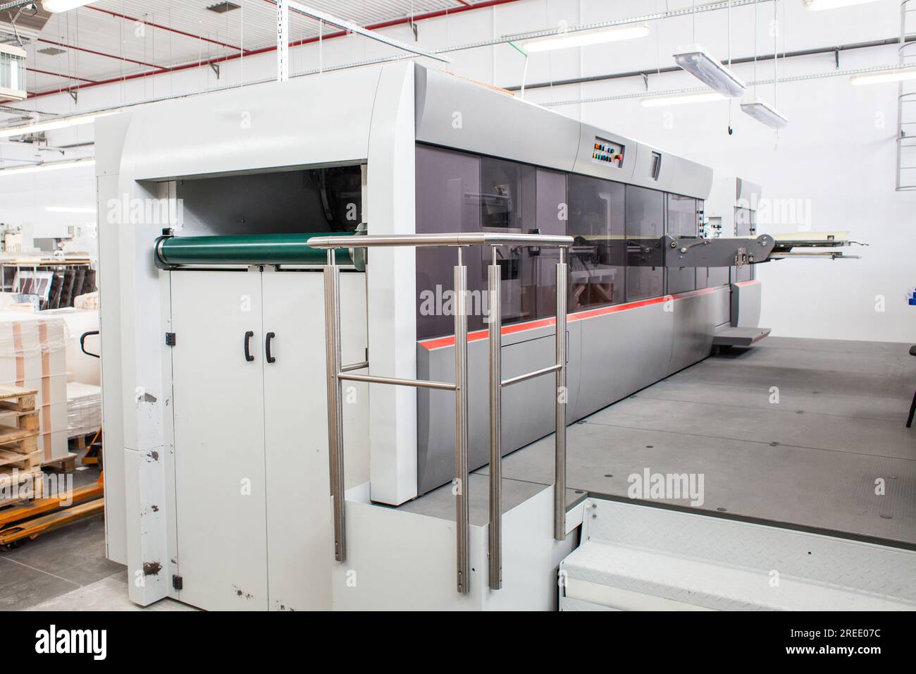The equipment for a press. Offset machine at the printing manufacturing ...