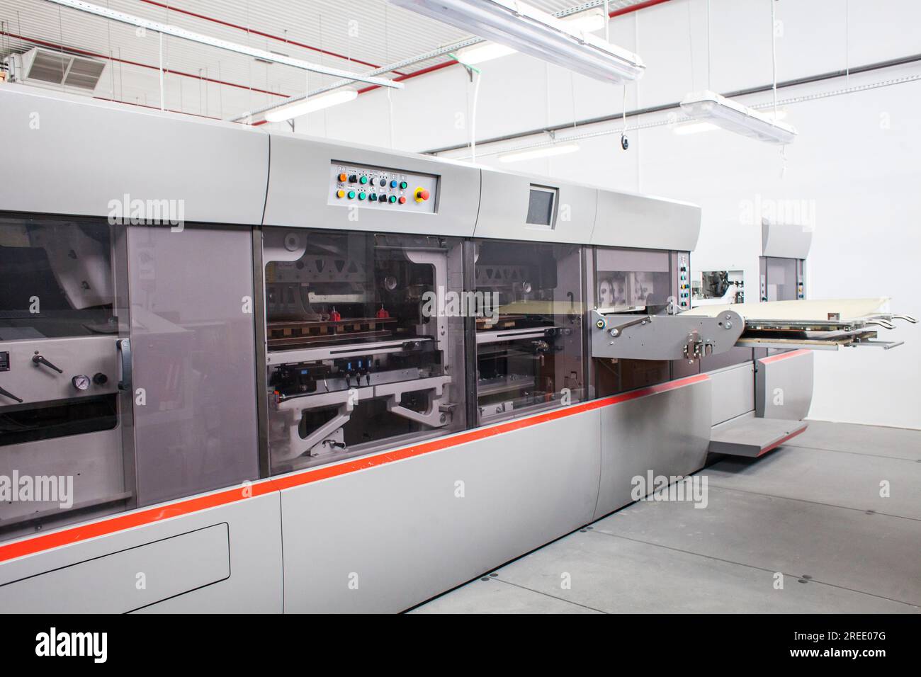 The equipment for a press. Offset machine at the printing manufacturing ...