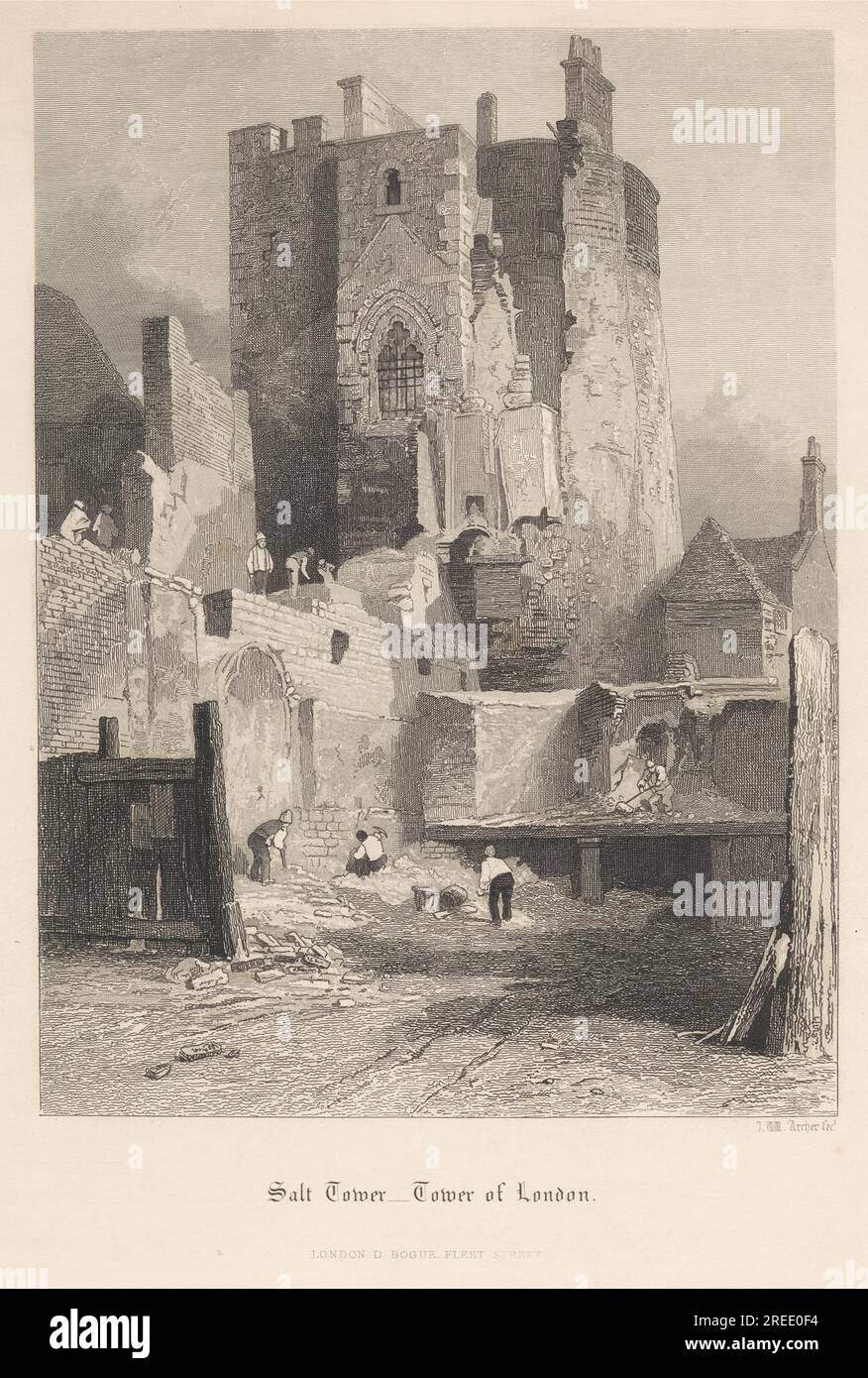 Salt Tower, Tower of London 1846 by John Wykeham Archer Stock Photo - Alamy