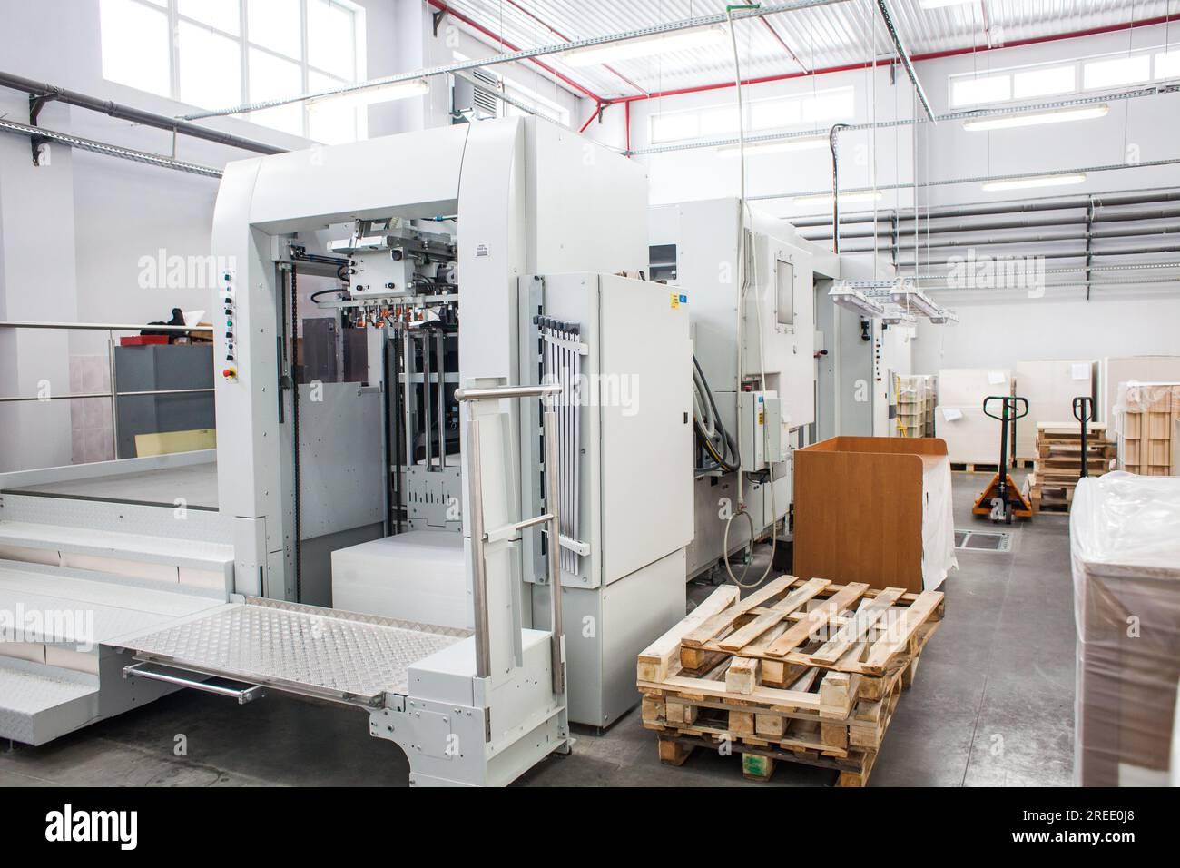 The equipment for a press. Offset machine at the printing manufacturing ...