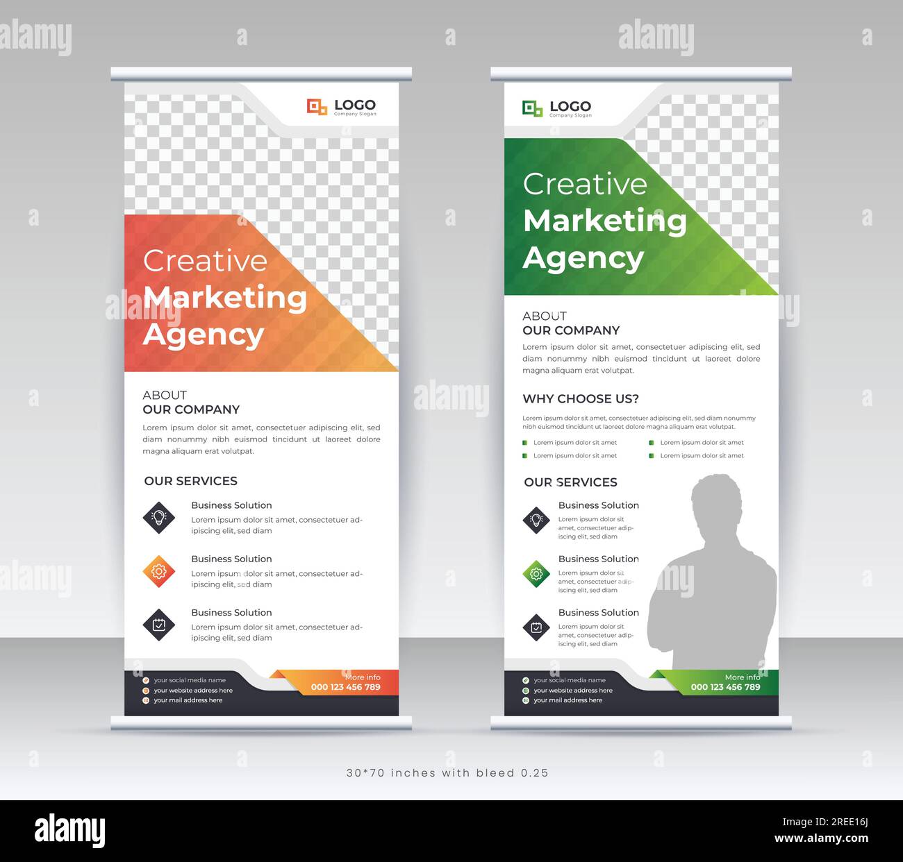 Roll up business template layout brochure leaflet-vector Stock Vector ...