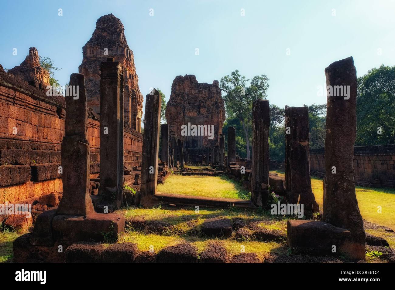 Detailed image illustrating the weathered columns located in the ...