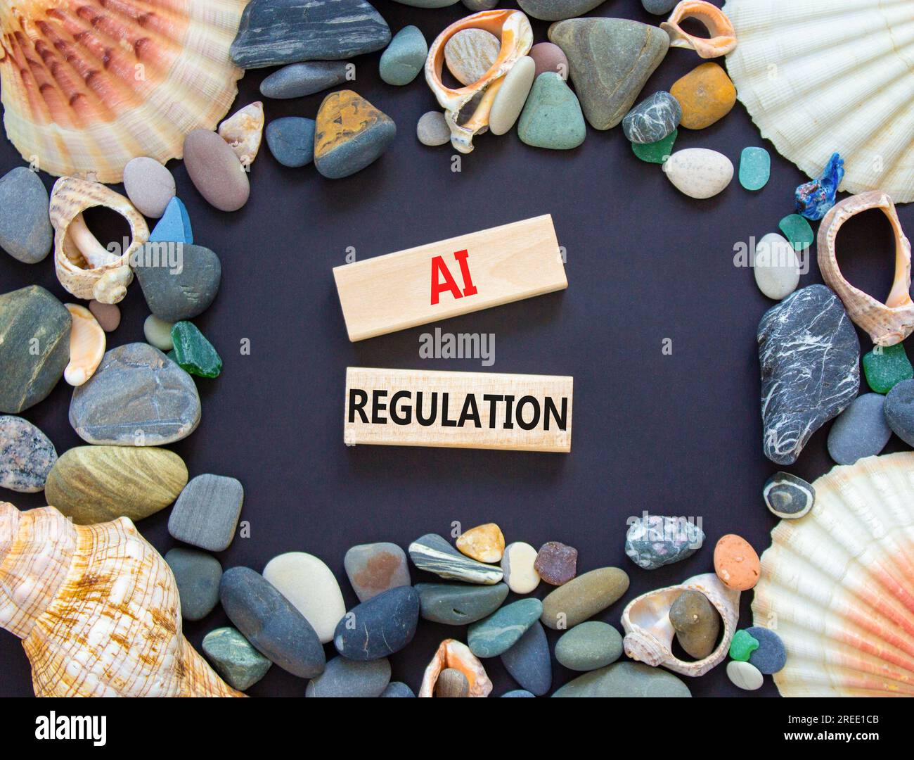 AI regulation symbol. Concept words AI artificial intelligence ...