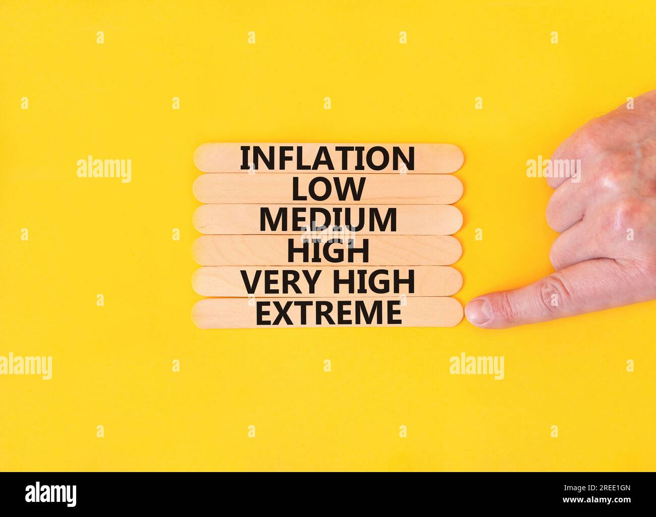 Extreme inflation symbol. Concept word Inflation low medium high very ...
