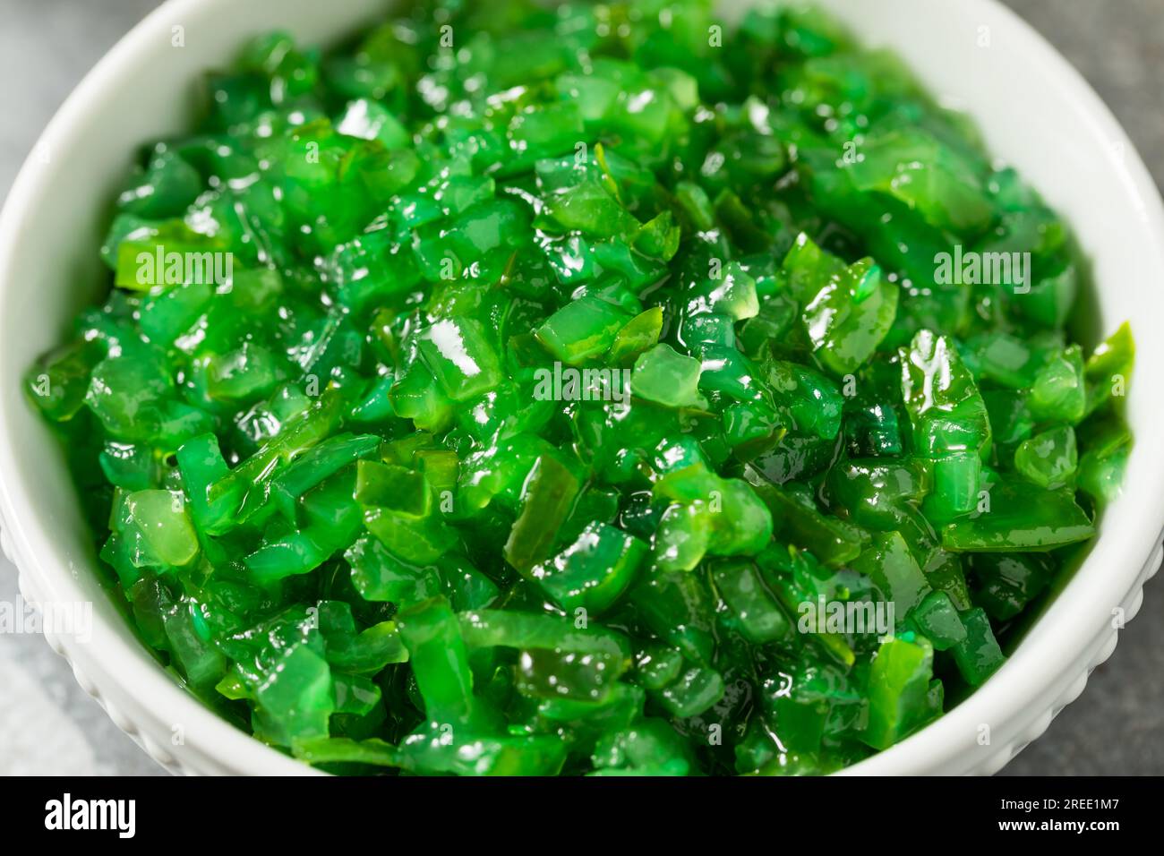 Chicago Style Neon Pickle Relish in a Bowl Stock Photo - Alamy