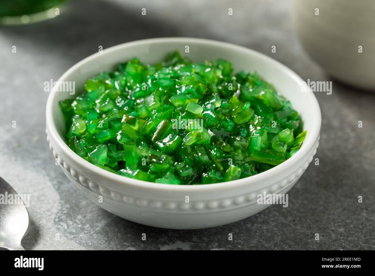 Chicago Style Neon Pickle Relish in a Bowl Stock Photo - Alamy