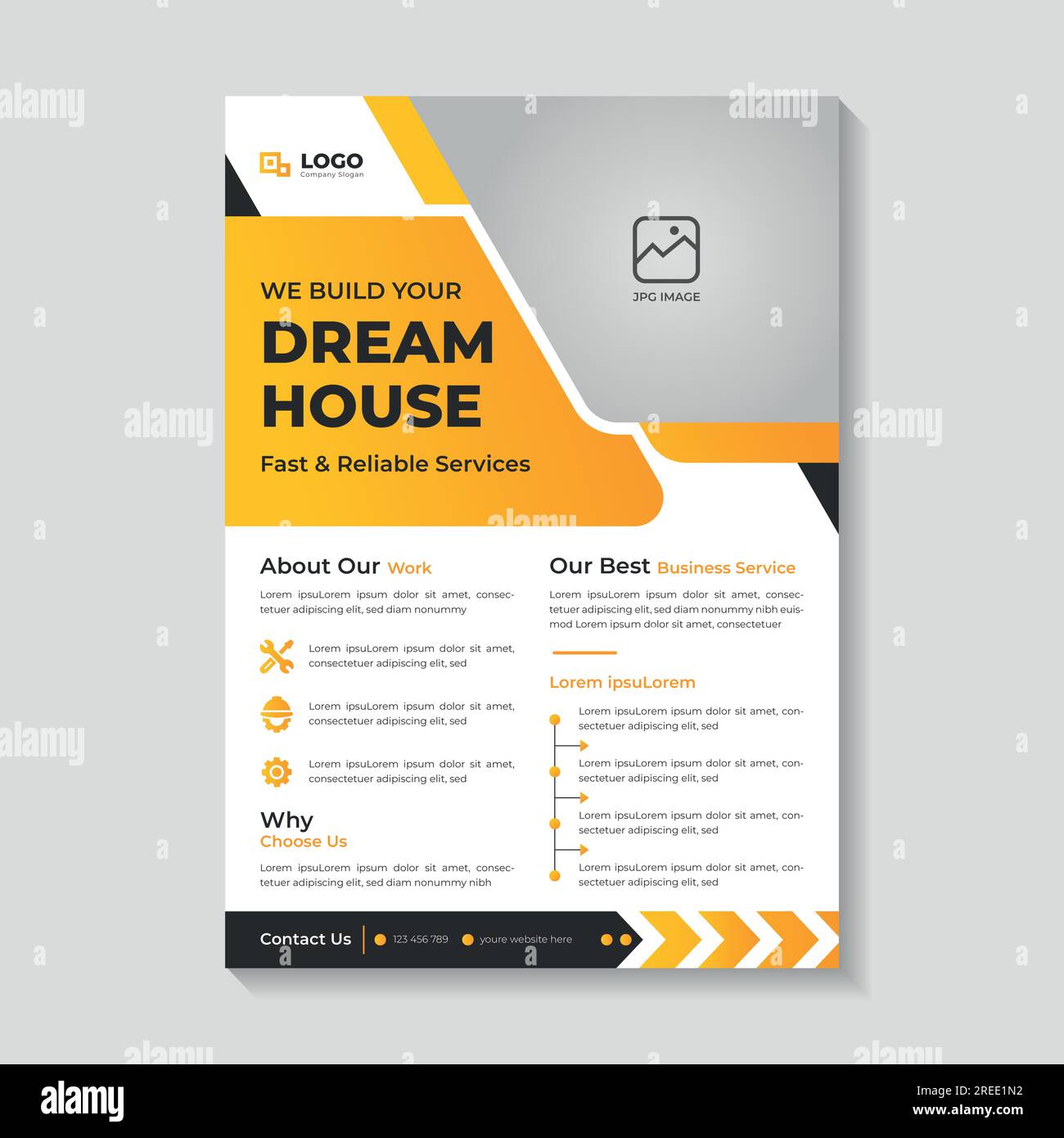 Corporate Construction Renovation Flyer Template. Real Estate Business ...