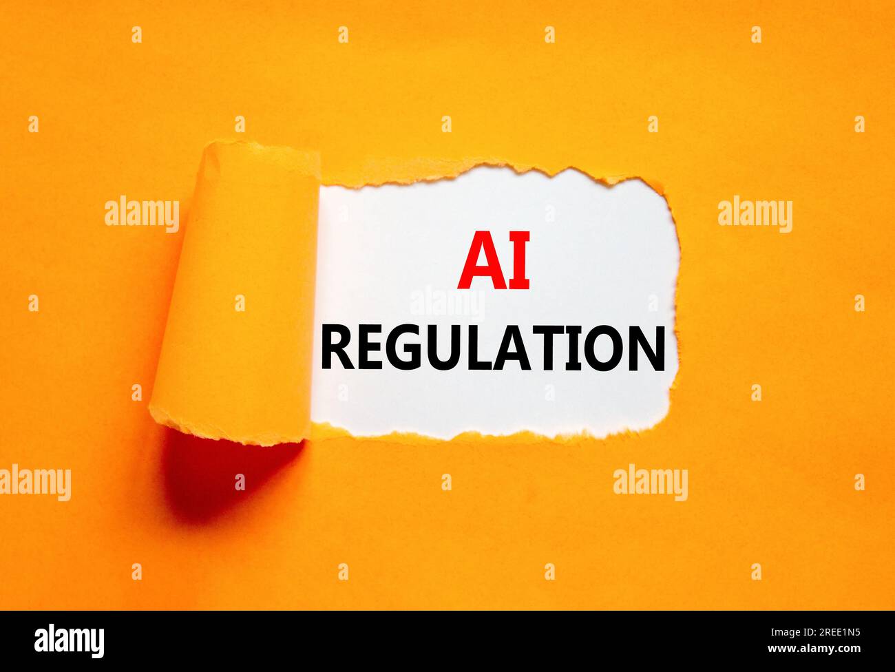 AI regulation symbol. Concept words AI artificial intelligence ...