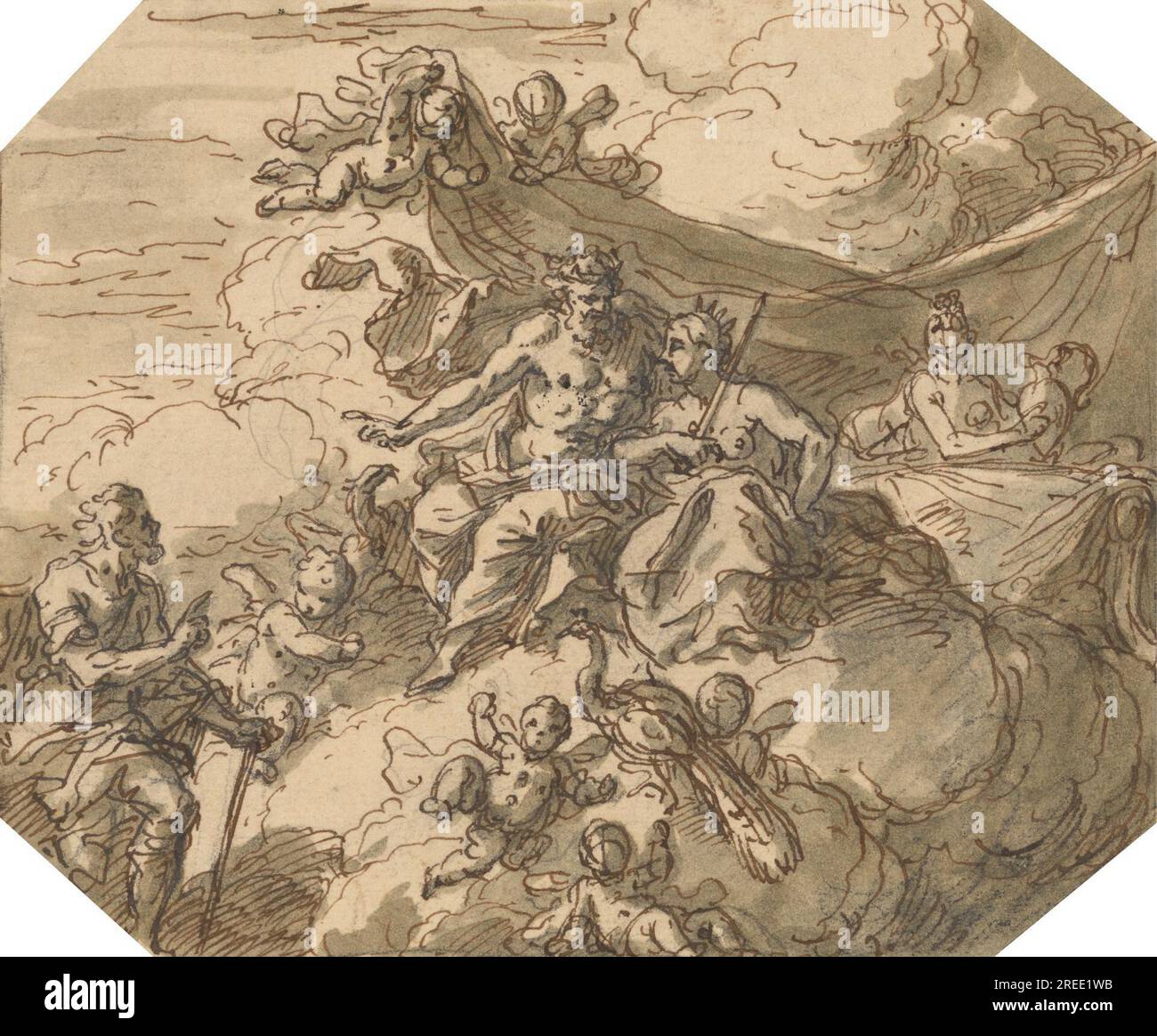 Design for a Mythological Scene, with Jupiter and Juno by James ...