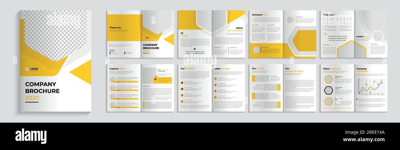 Company profile brochure template cover layout design Stock Vector ...