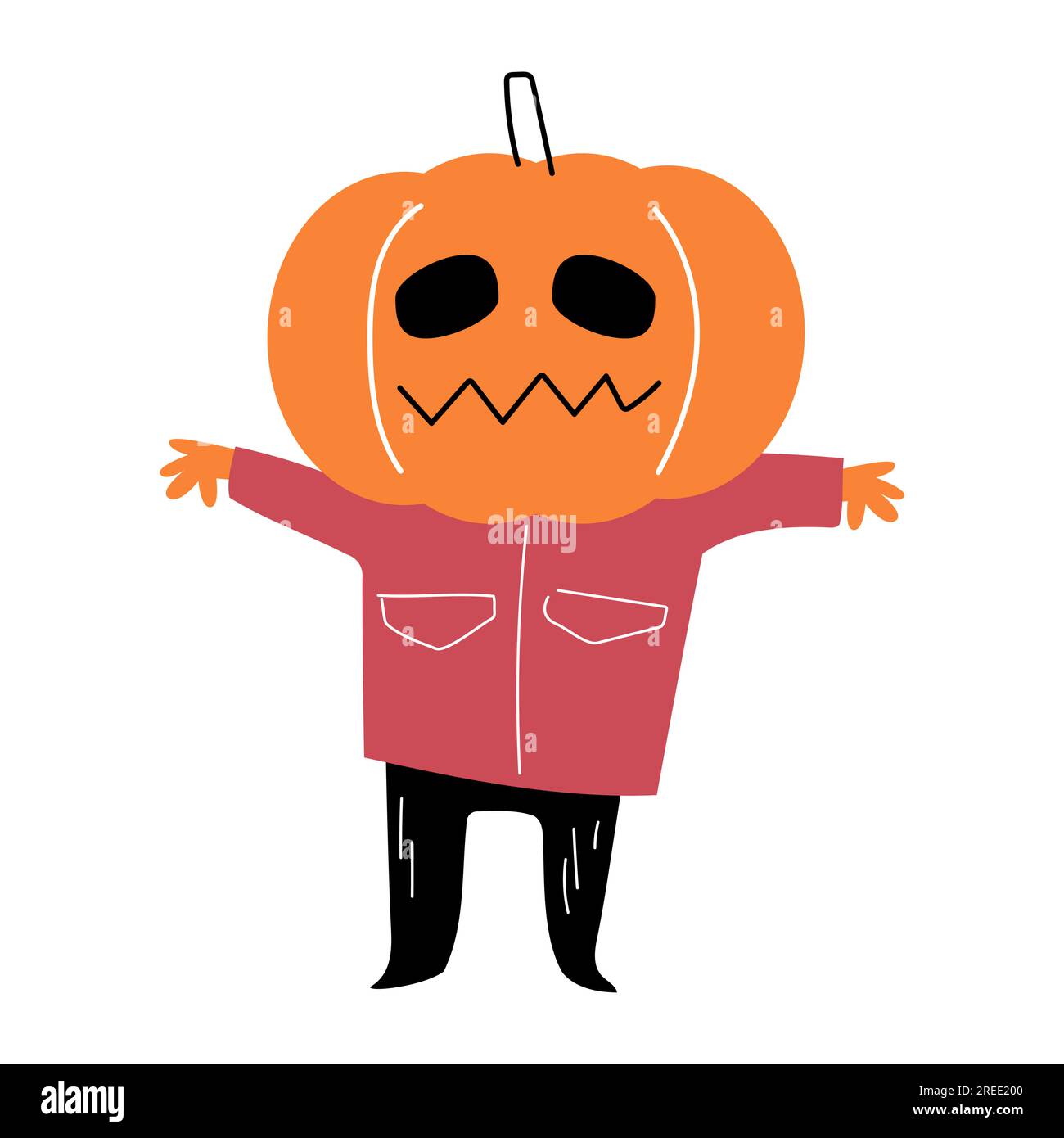 Man with pumpkin head . Halloween cartoon characters . Vector Stock ...