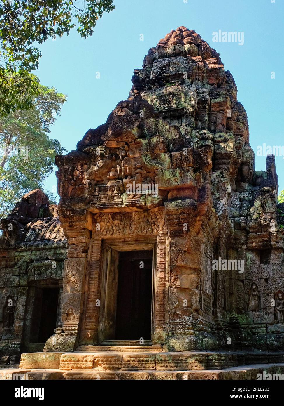 Ta Som, Khmer temple built of laterite in the Middle Ages, Asian ...