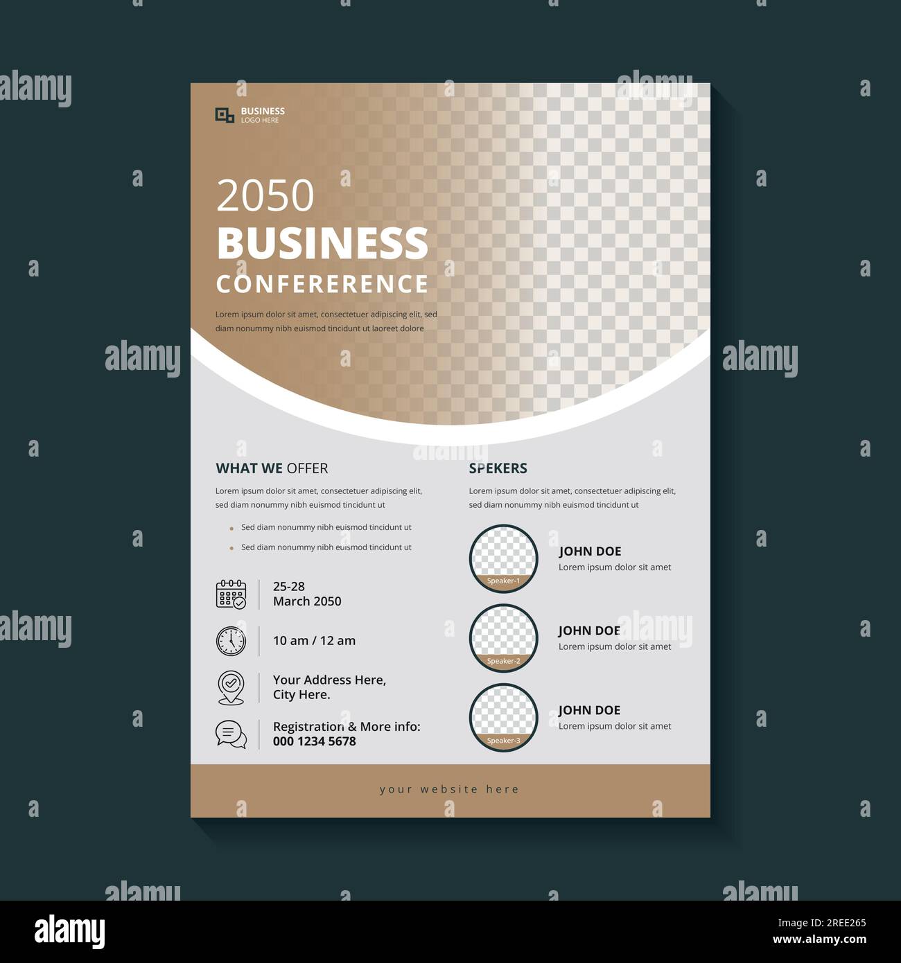 Presentation conference page design Stock Vector Images - Alamy