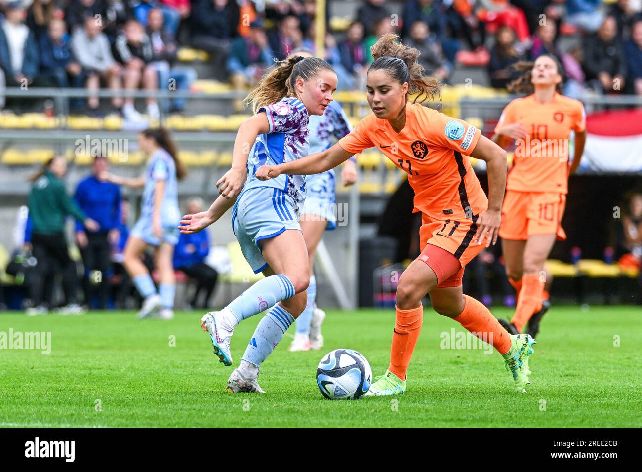 Tubize, Belgium. 27th July, 2023. Ziva Henry (11) of The Netherlands pictured during a female ...