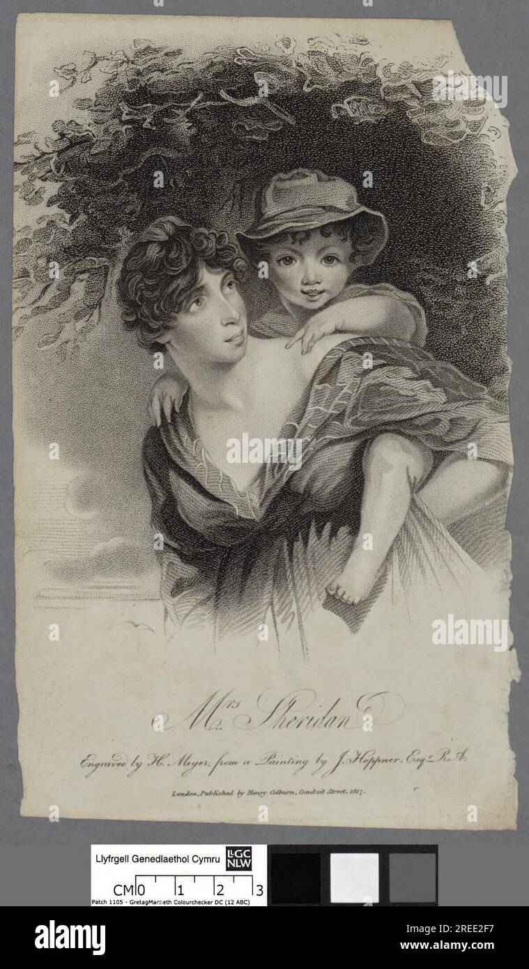 Mrs. Sheridan 1817 by Henry Hoppner Meyer Stock Photo - Alamy