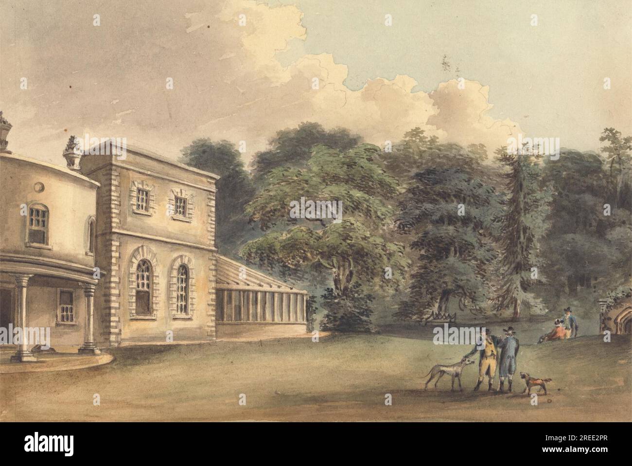 Pit-Palace, Epsom, The Seat of Thomas Jeudwine, Esq. circa 1812 by John ...