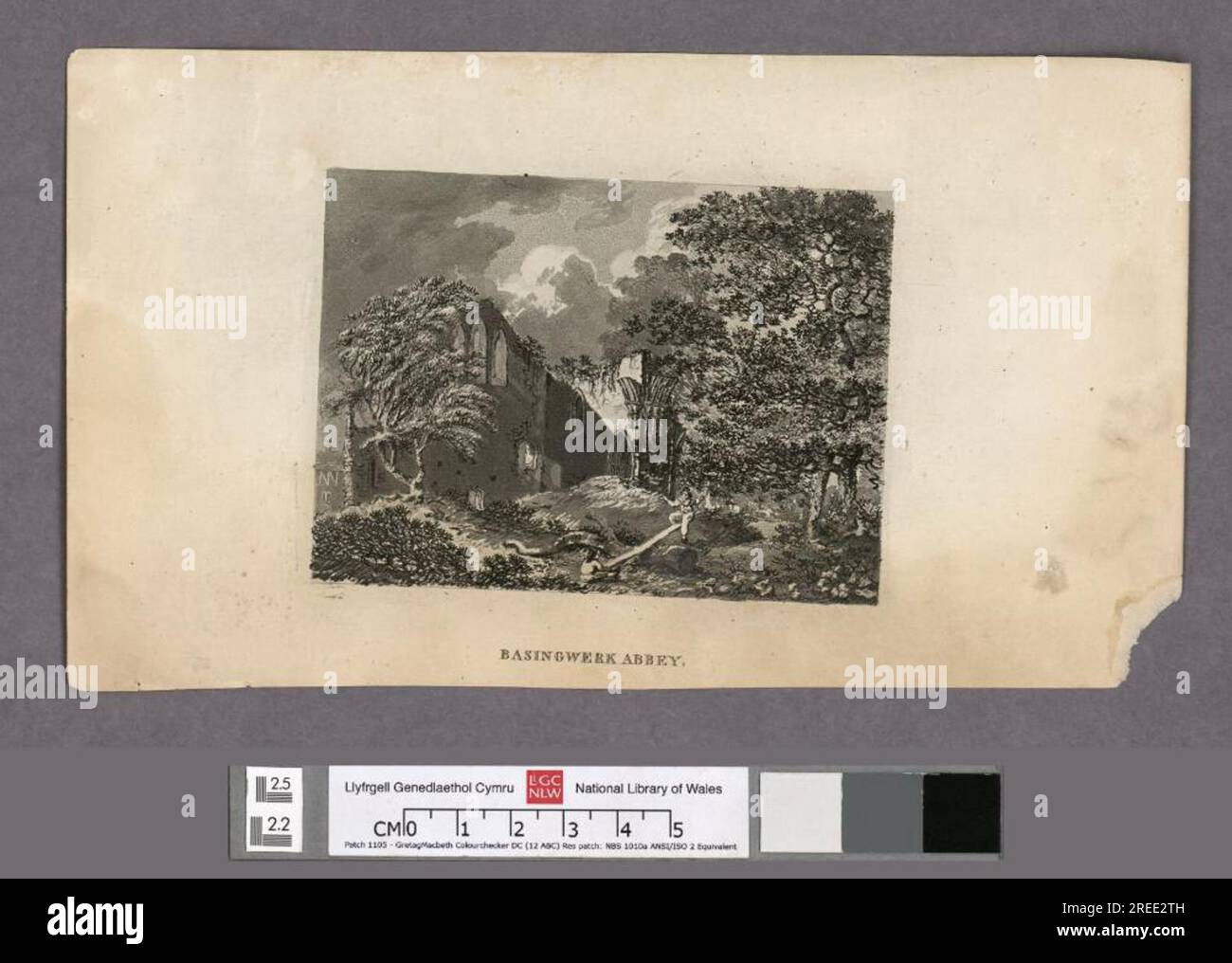 Basingwerk Abbey circa 1807 by John Hassell Stock Photo - Alamy