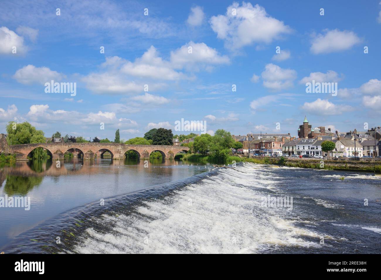 River Nith at Dumfries Dumfries and Galloway Scotland Stock Photo - Alamy