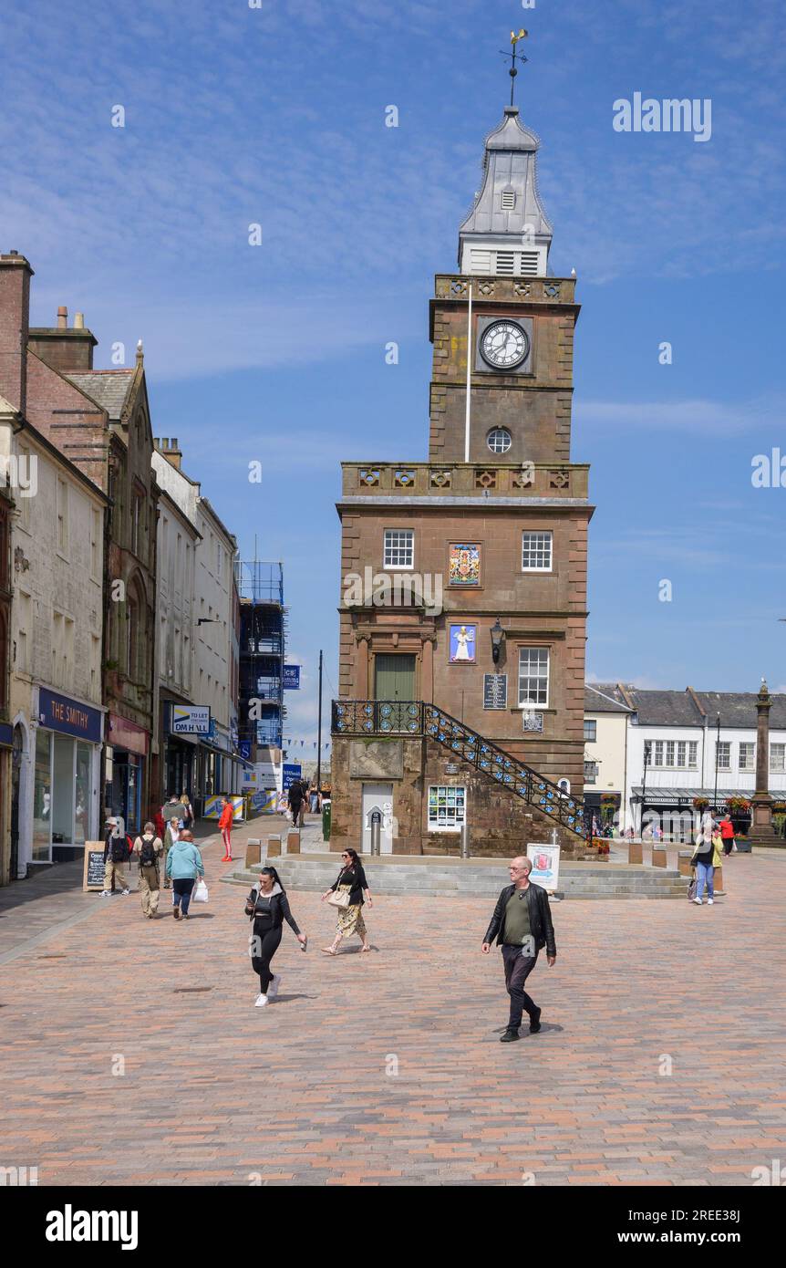 View of the Midsteeple in the town centre Dumfries Dumfries and ...