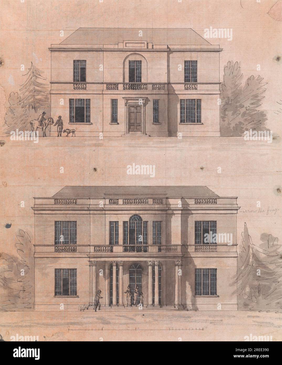 Preparatory drawing for Designs 7 and 8, Plate 5 of A Collection of ...