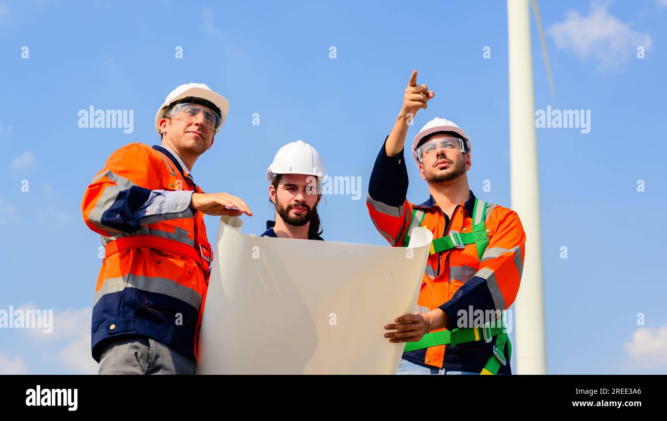 Engineer working with confident. Worker outdoor working. Mega project ...