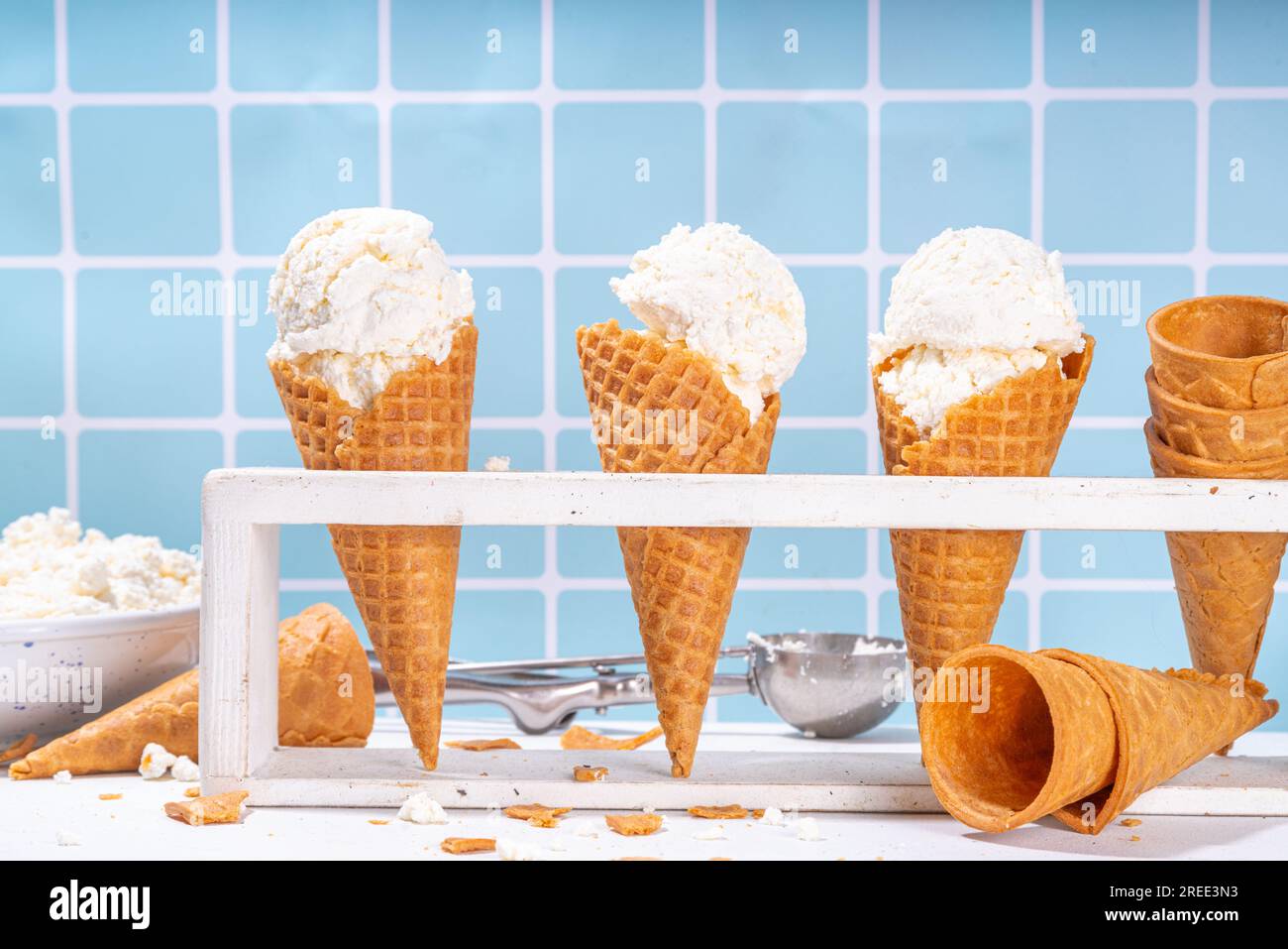 Cottage cheese ice cream, trendy white cottage cheese vanilla ice cream ...
