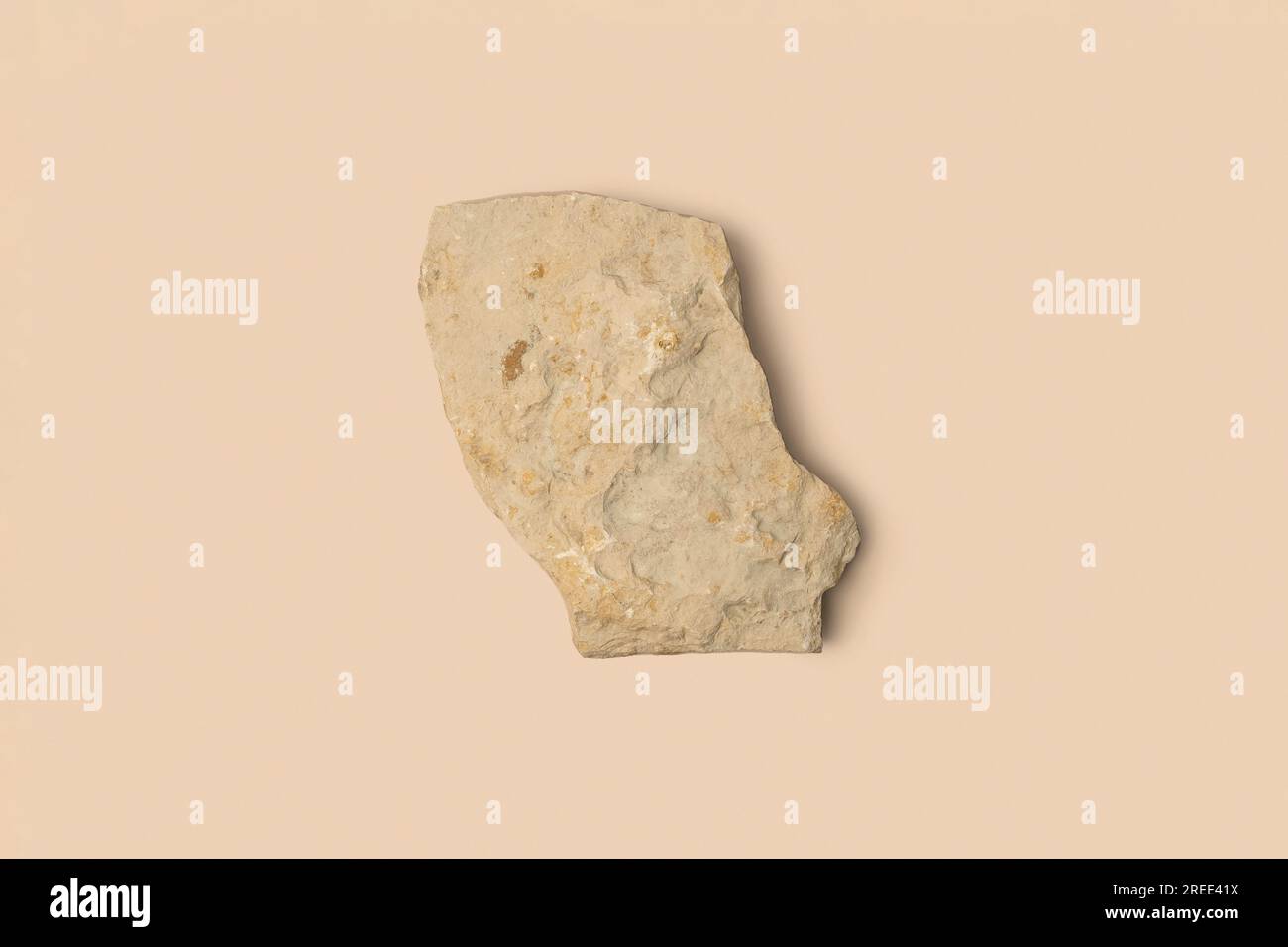 Stone Podium for promotion on beige Background. Natural rock pedestal ...