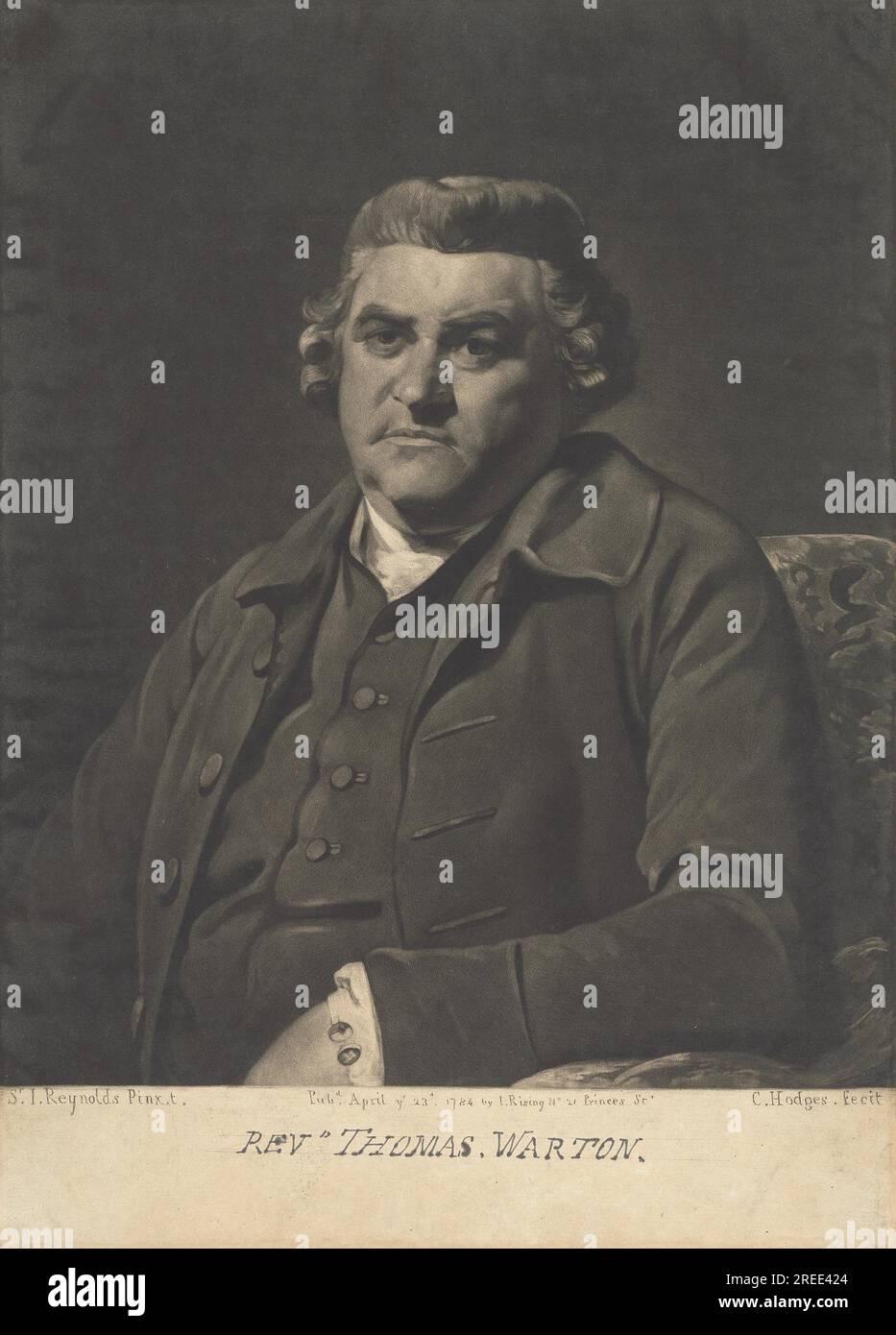 Rev. Thomas Warton 1784 by Charles Howard Hodges Stock Photo - Alamy