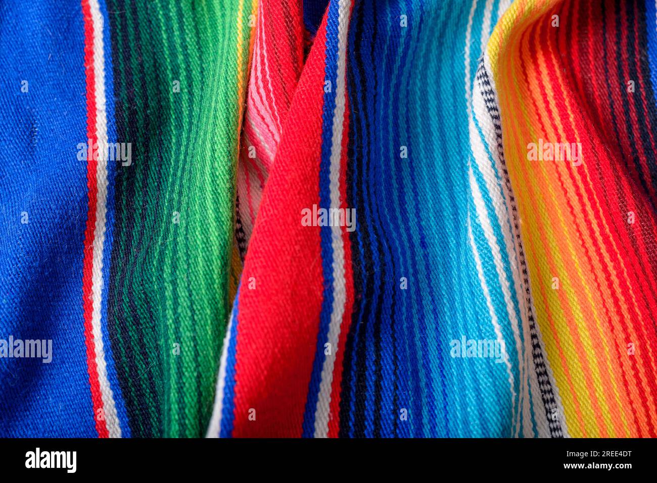 Colorful serape. Typical colorful fabric from Mexico. Texture ...