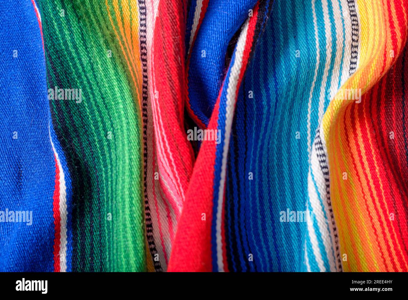 Colorful serape. Typical colorful fabric from Mexico. Texture ...