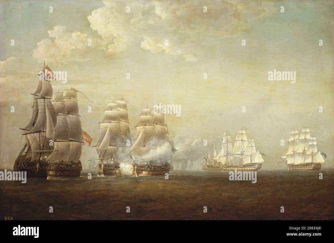 Sir Robert Calder's Action off Cape Finisterre 1812 by Nicholas Pocock ...