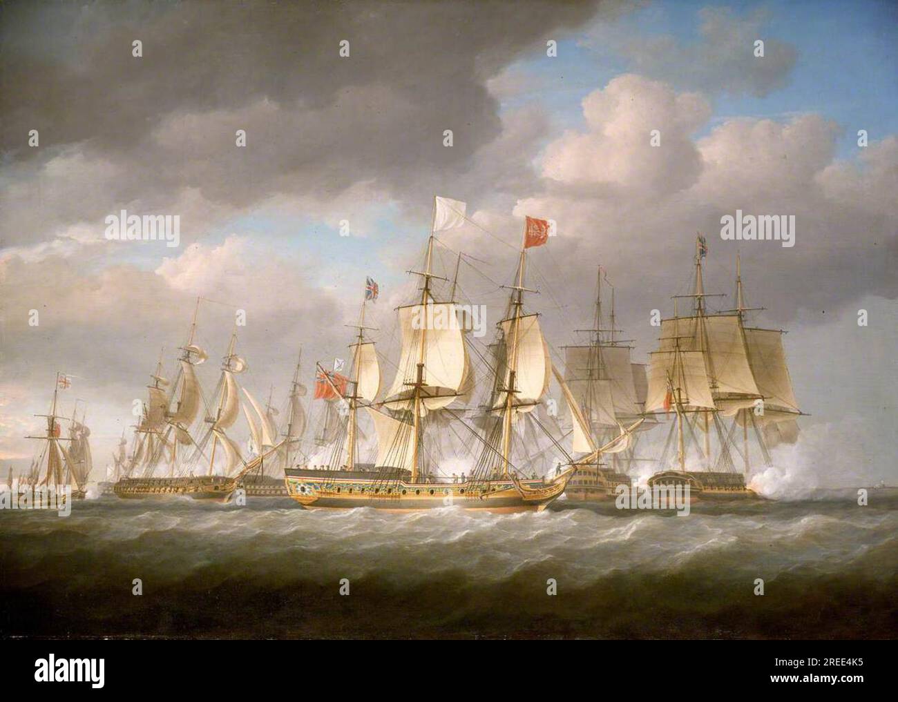 The 'Royal Sovereign' Conveying Louis XVIII to France, 24 April 1814 ...