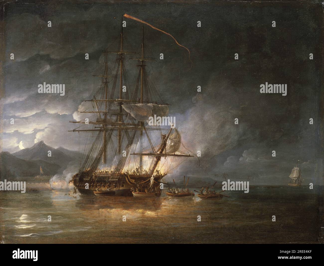 The cutting out of HMS Hermione, 24 October 1799 1850 by Nicholas ...