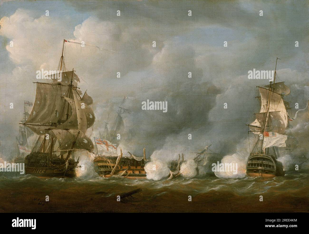 The 'Defence' at the Battle of the First of June, 1794 1811 by Nicholas ...