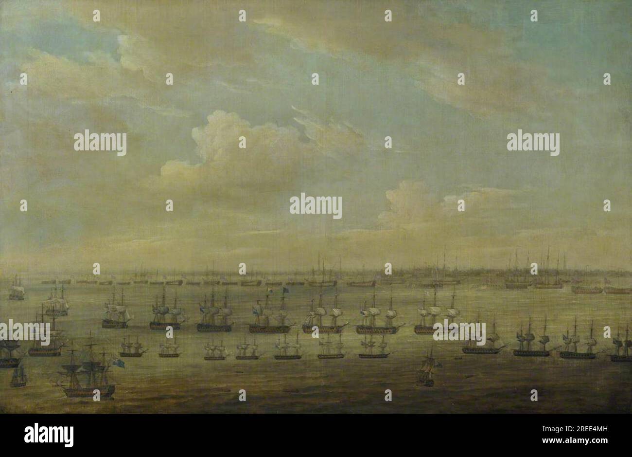 The Battle of Copenhagen, 2 April 1801 by Nicholas Pocock Stock Photo ...