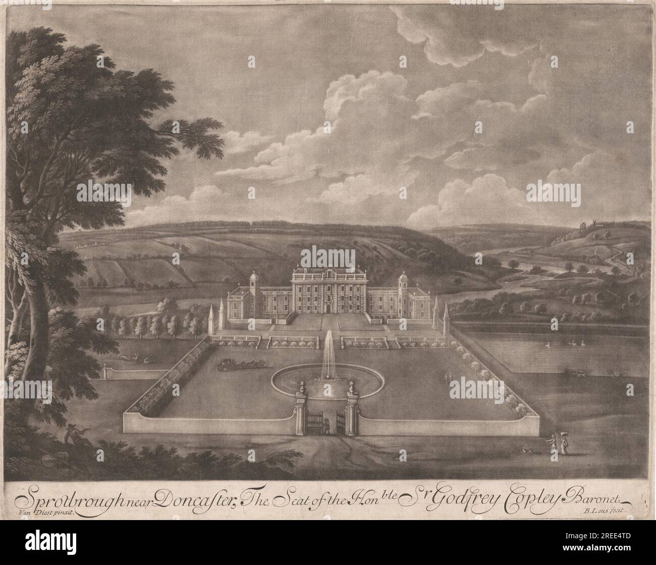 Sprotborough near Doncaster (the seat of the Hon. Sir Godfrey Copley ...