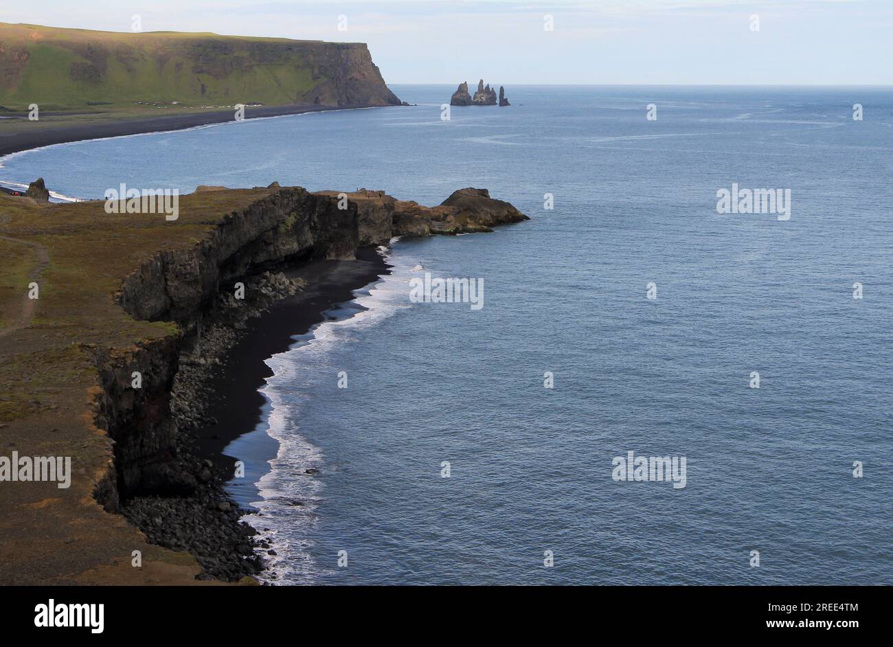 Volcanic Black Sand Beach Reynisfjara Vik Iceland Stock Photo - Alamy