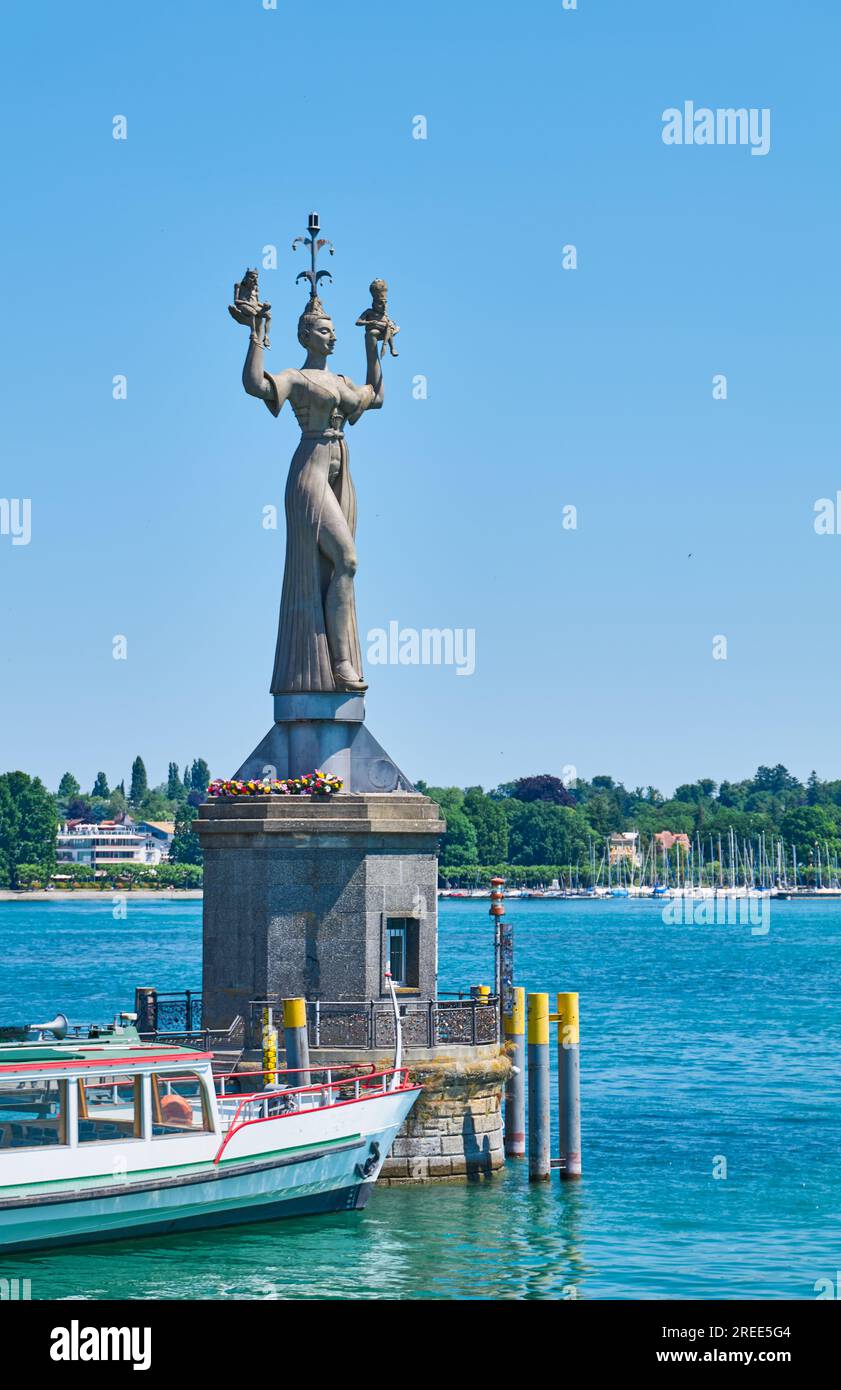 Constance, Germany , the famous Imperia stattue at the entrance of the ...