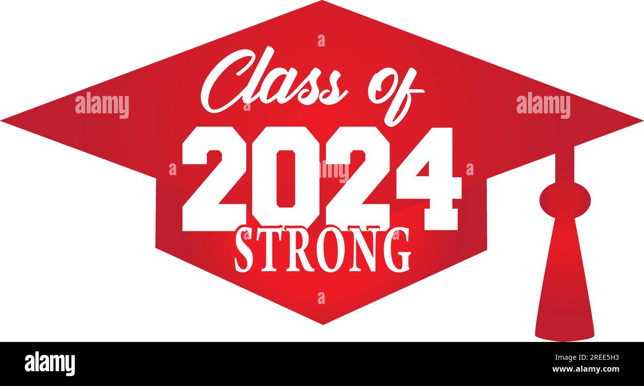 class of 2023 STRONG Red Graduation Cap Stock Vector Image & Art - Alamy