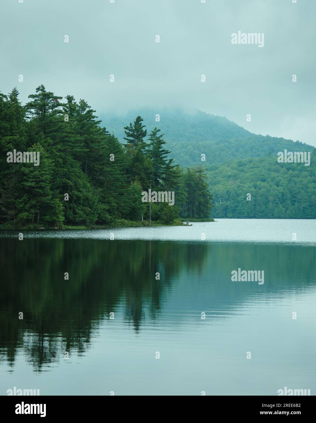 Jabe Pond on a cloudy morning, in Silver Bay, New York Stock Photo - Alamy