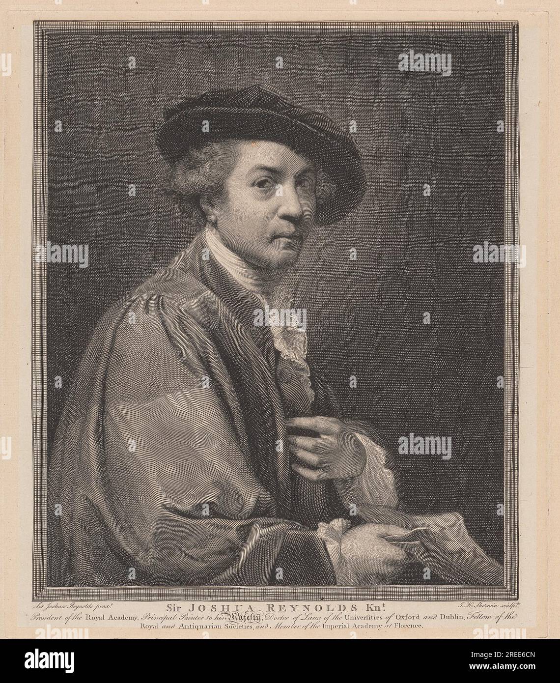 Sir Joshua Reynolds circa 1784 by John Keyse Sherwin Stock Photo - Alamy