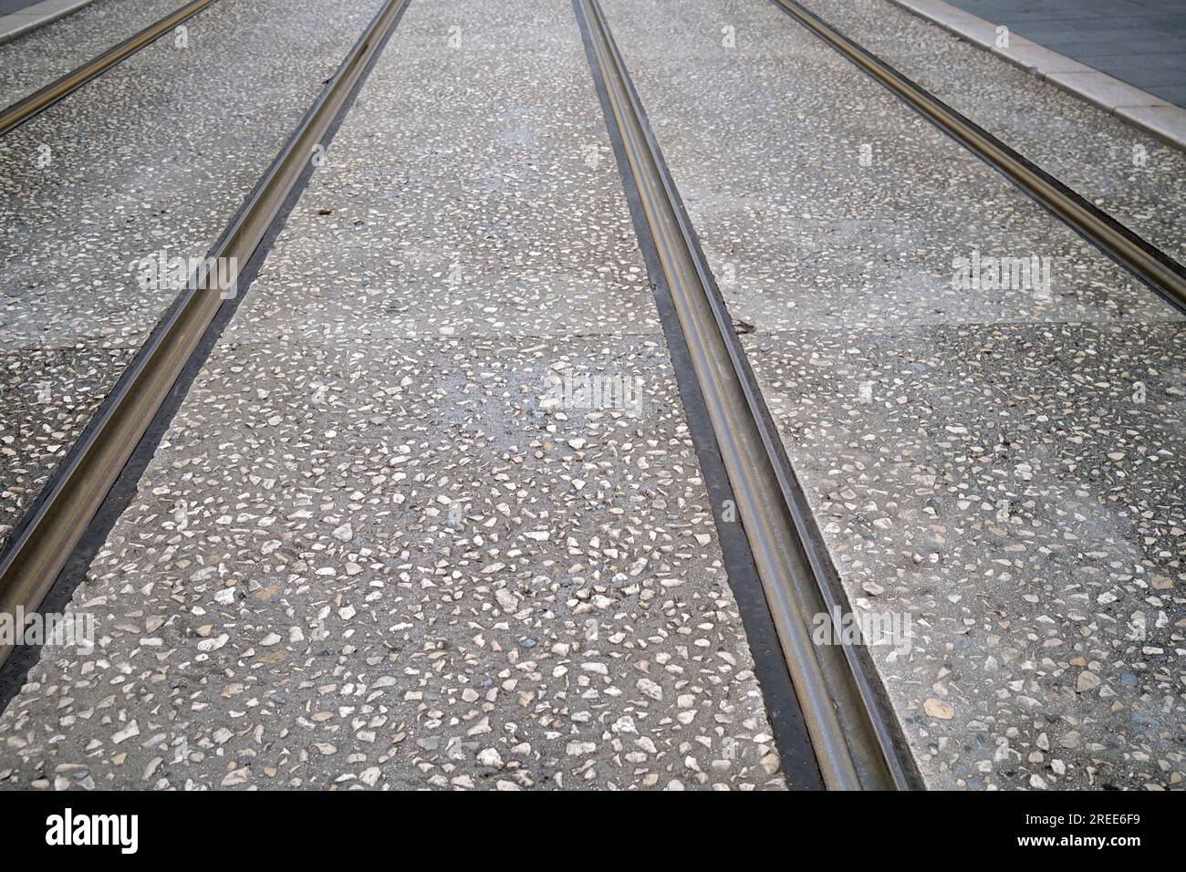 Tram Lines in Marseille france Stock Photo - Alamy