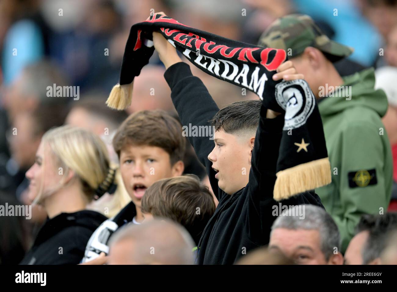 ROTTERDAM - Feyenoord supporters during the friendly match between ...