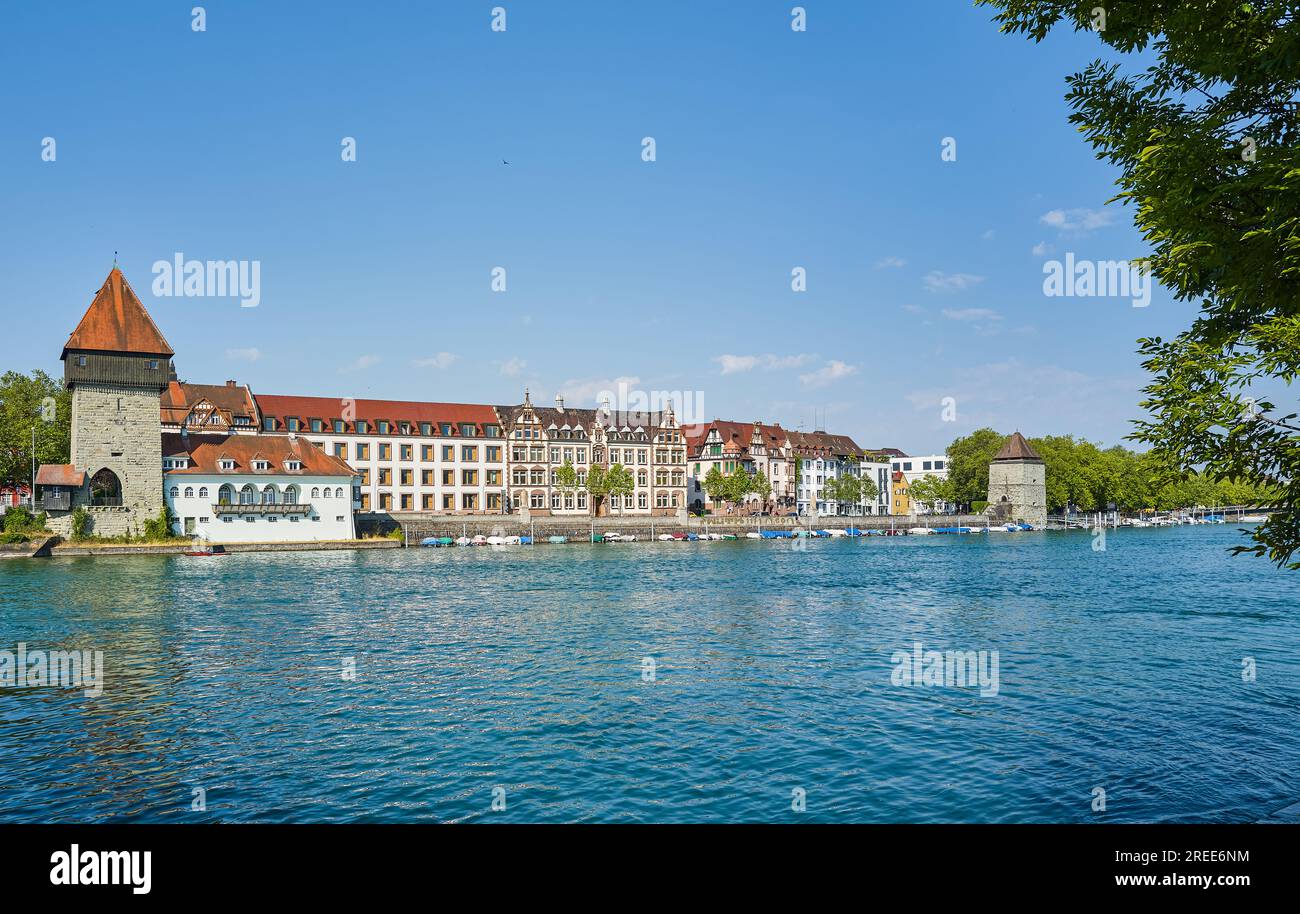 Constance, Germany, view of the ancient walls of the city with the ...