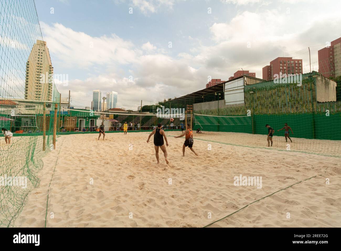 Futevolei being played in Sao Paulo, Brazil Stock Photo - Alamy