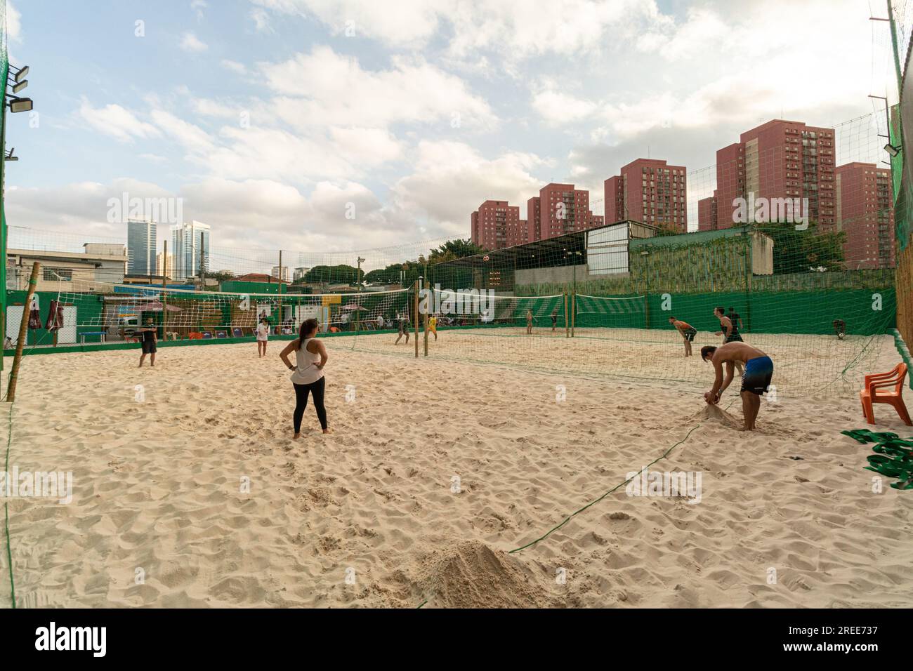 Futevolei being played in Sao Paulo, Brazil Stock Photo - Alamy
